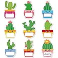 Amazon.com: Whaline 180Pcs Cactus Name Tag Cute Cactus Nameplate ...