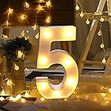 50th Birthday / 50th Ruby Wedding Anniversary LIGHT-UP Numbers Party ...