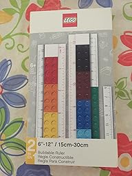 Amazon.com : Lego Stationery - Buildable Ruler - 12" (30cm) Ruler with ...