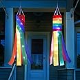 Amazon.com: 2Pcs Rainbow Windsock with LED Lights, 40 Inch Light up ...