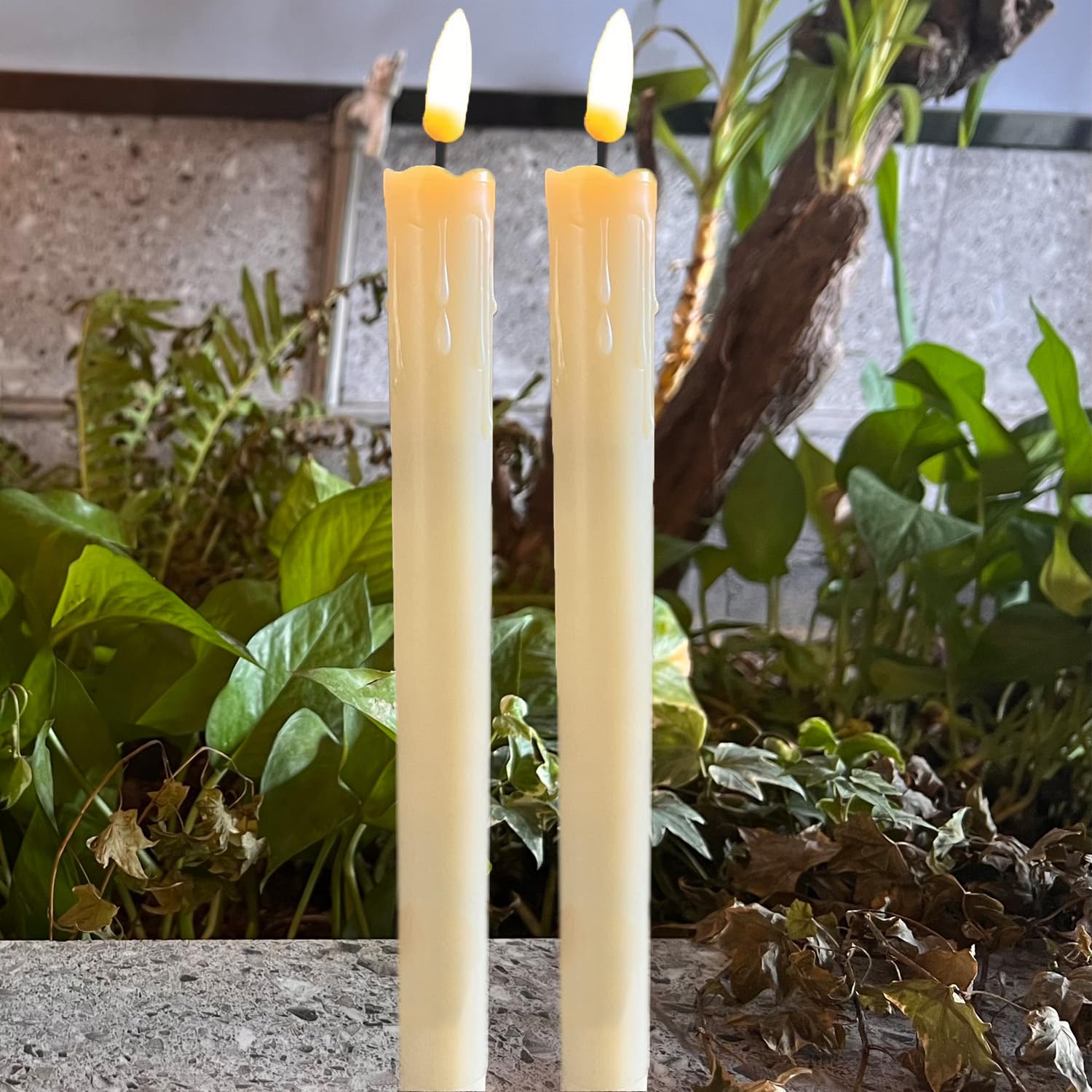 Mua Led Battery Operated Flameless Taper Candles Light with Automatic ...