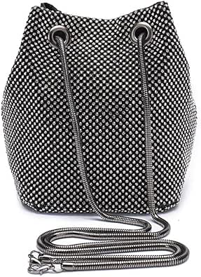 Peng Fang Evening Bags Clutches Shoulder Bucket Bag for Women Crystal ...