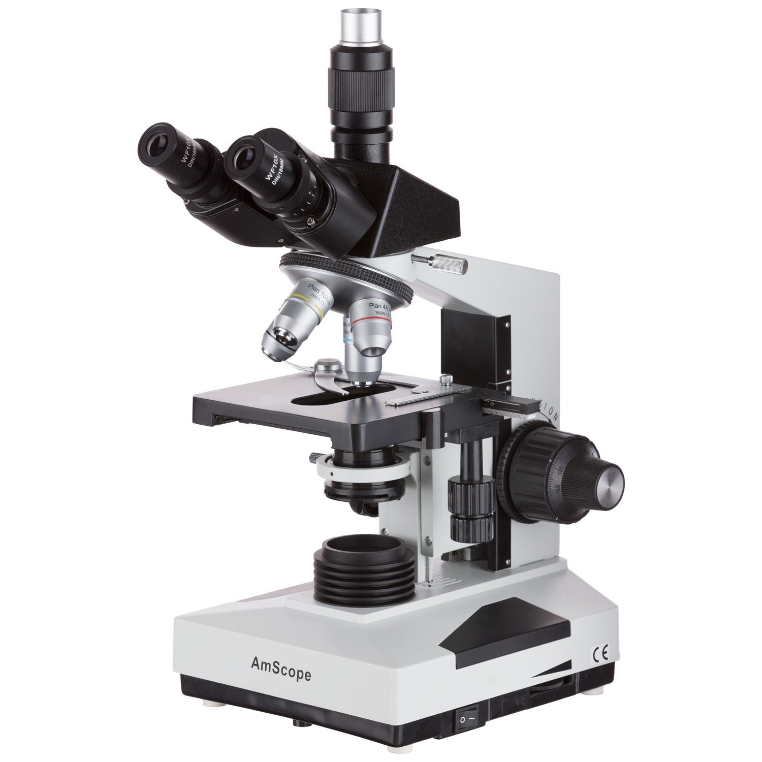 Amscope T490B-PL 40X-2000X Trinokulares Mikroskop Anschluß für Kamera 4 ...
