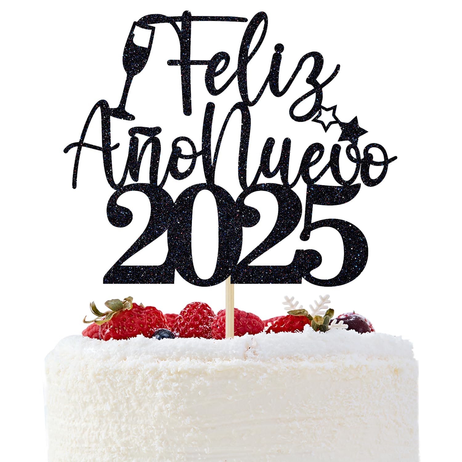 Feliz Año Nuevo 2025 Cake Topper, 2025 New Year Cake Decorations, Hello ...