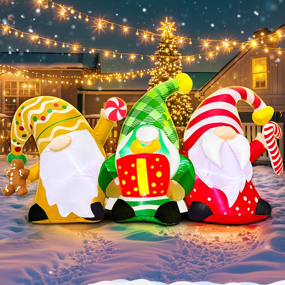 KOOY 6FT Christmas Inflatables Outdoor Decorations Inflatable Christmas ...