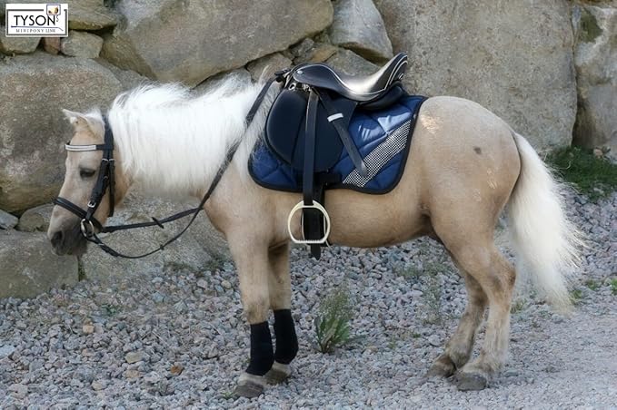 Ledersattel Monoblatt 12 14 Zoll Minishetty Shetty Leder + Glitzer ...