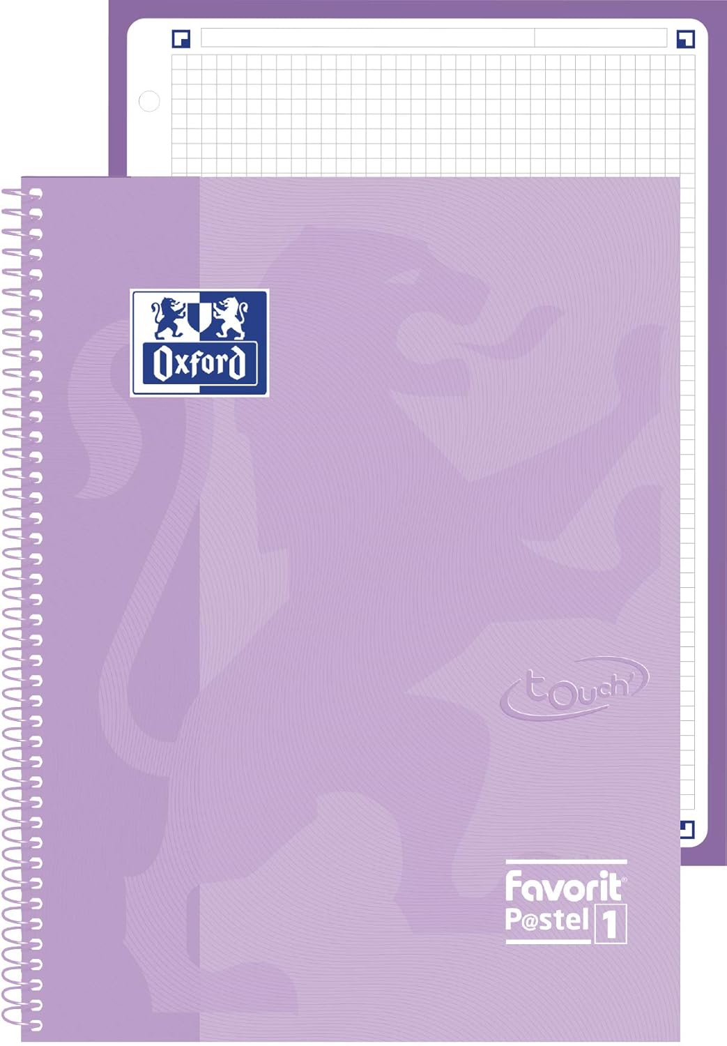 Favorit Oxford 400115566 Maxi Spiral Notebook P@stel1 Squares, 5 mm ...