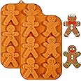 Amazon.com: Webake Gingerbread Man Silicone Mold, 6-Cavity Christmas ...