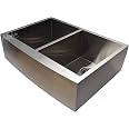 Alpha Sinks 36" Apron Farmhouse Equal Double Bowl Undermount Kitchen ...