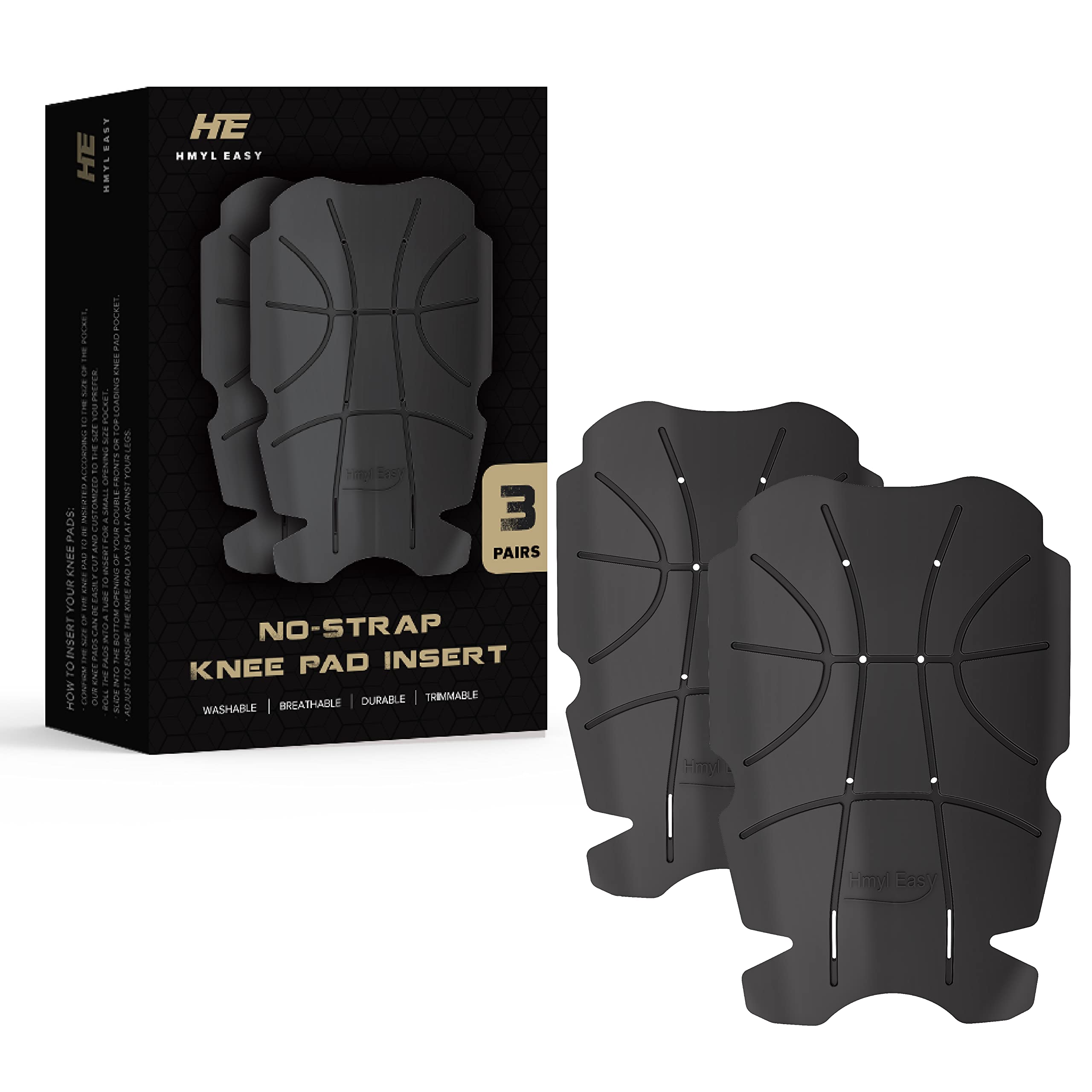 Hmyl Easy Knee Pad Insert for Work Pants/Bibs, Uniforms, and Tactical ...