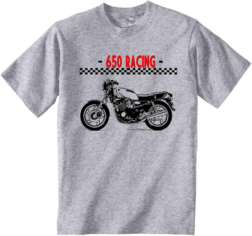 Teesquare1st Men's JAPANESE MOTORCYCLE 650 RACING Grey T-Shirt: Amazon ...