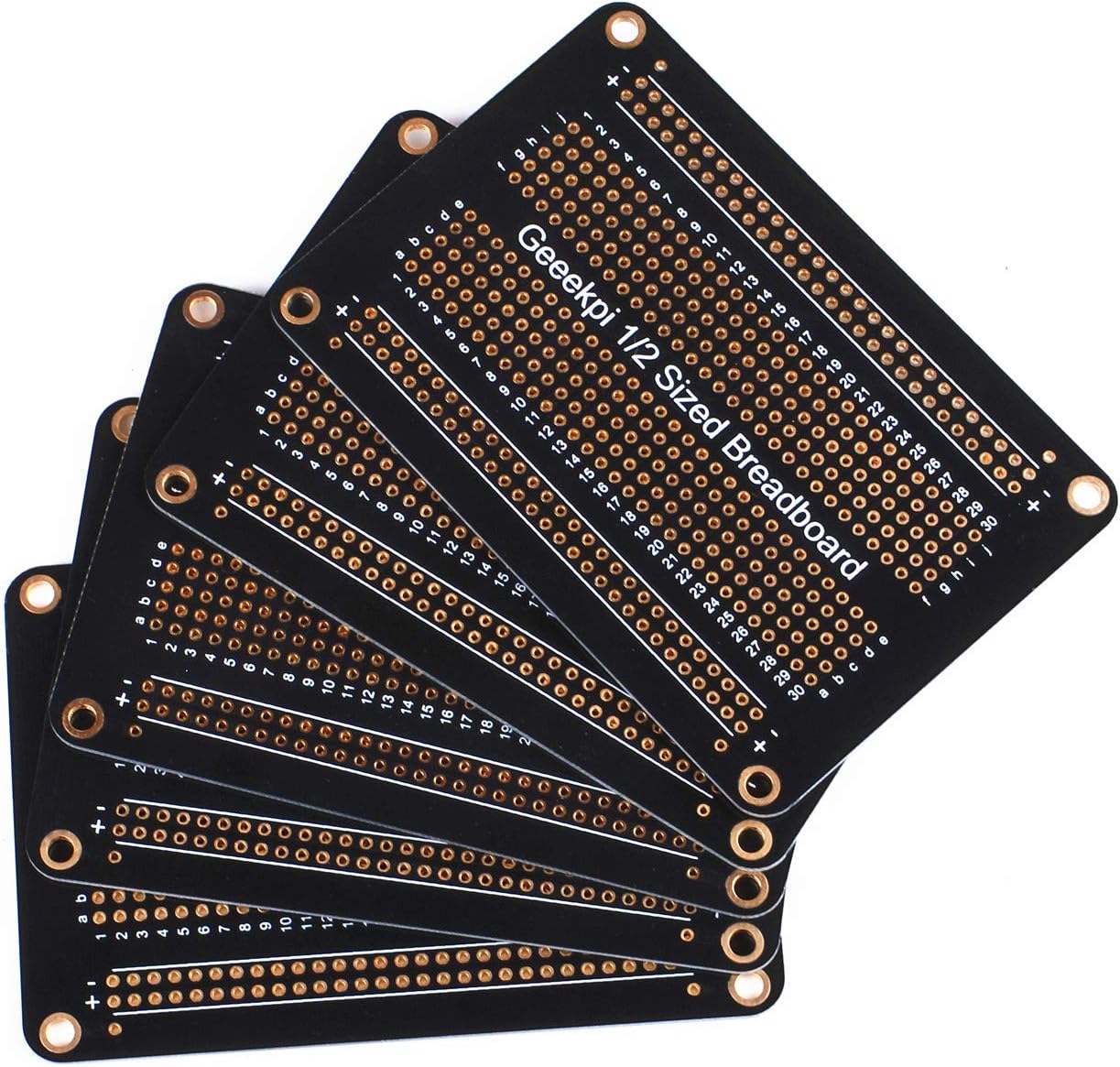 GeeekPi Pack of 5PCS Proto Breadboard PCB Board Gold Plated ...
