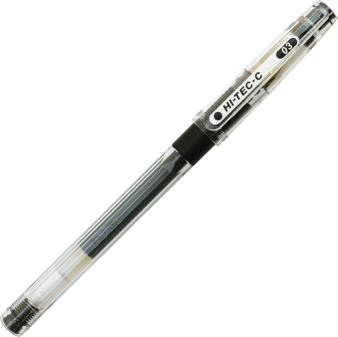 Pilot Hi-Tec-C Gel Ink Pen with Grip - 0.3 mm - Black: Amazon.fr ...