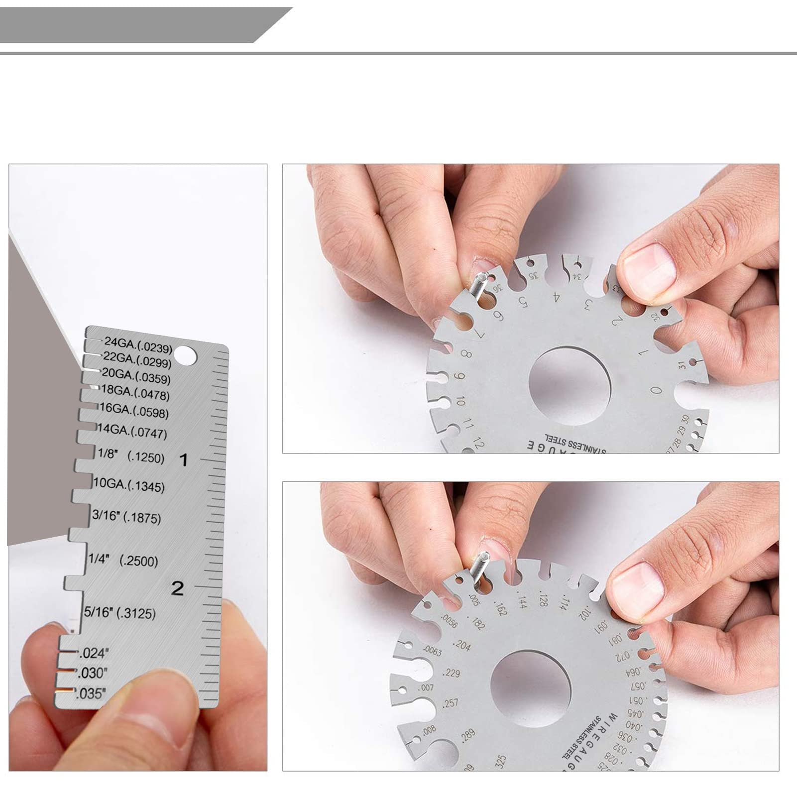 Mua Round Double Sided Metal Thickness Gauge and Sheet Metal Thickness ...
