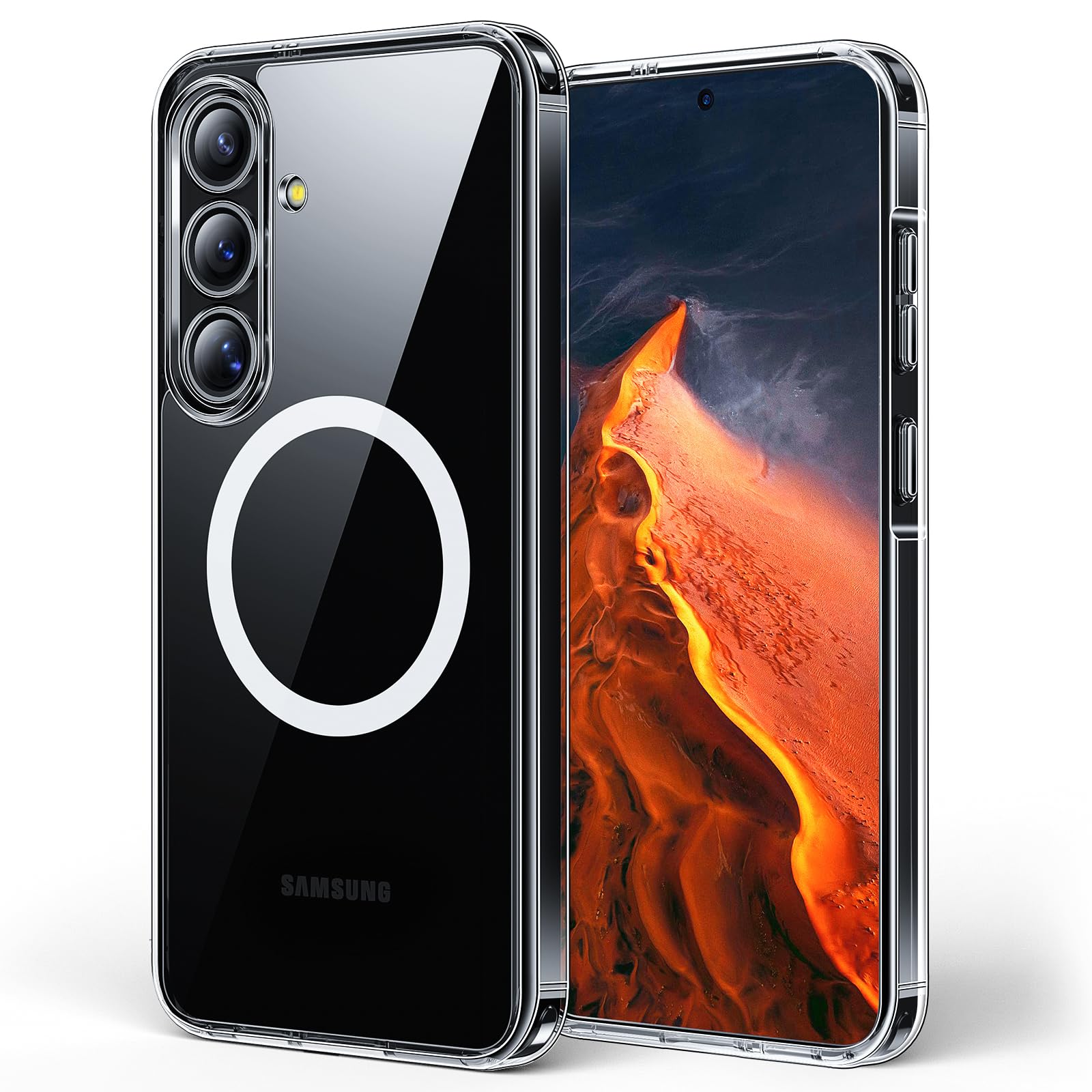 TAURI for Samsung Galaxy S25 Plus Case, Compatible with MagSafe [Not-Yellowing], 15FT Military ...