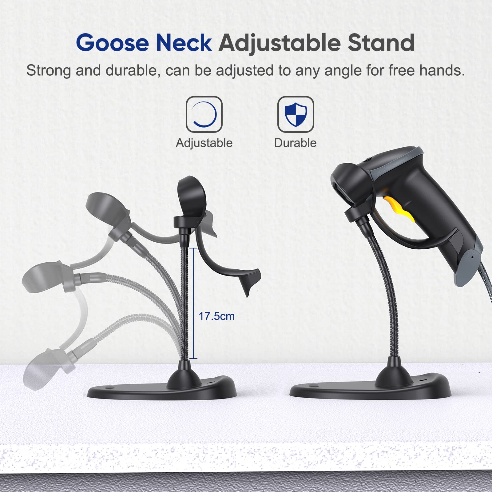 Mua Eyoyo Handheld 2D Barcode Scanner with Gooseneck Stand, Automatic ...