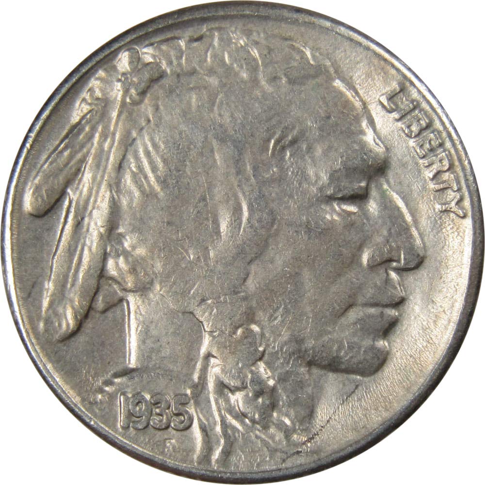 1935 S Indian Head Buffalo Nickel 5 Cent Piece VF Very Fine 5c US Coin