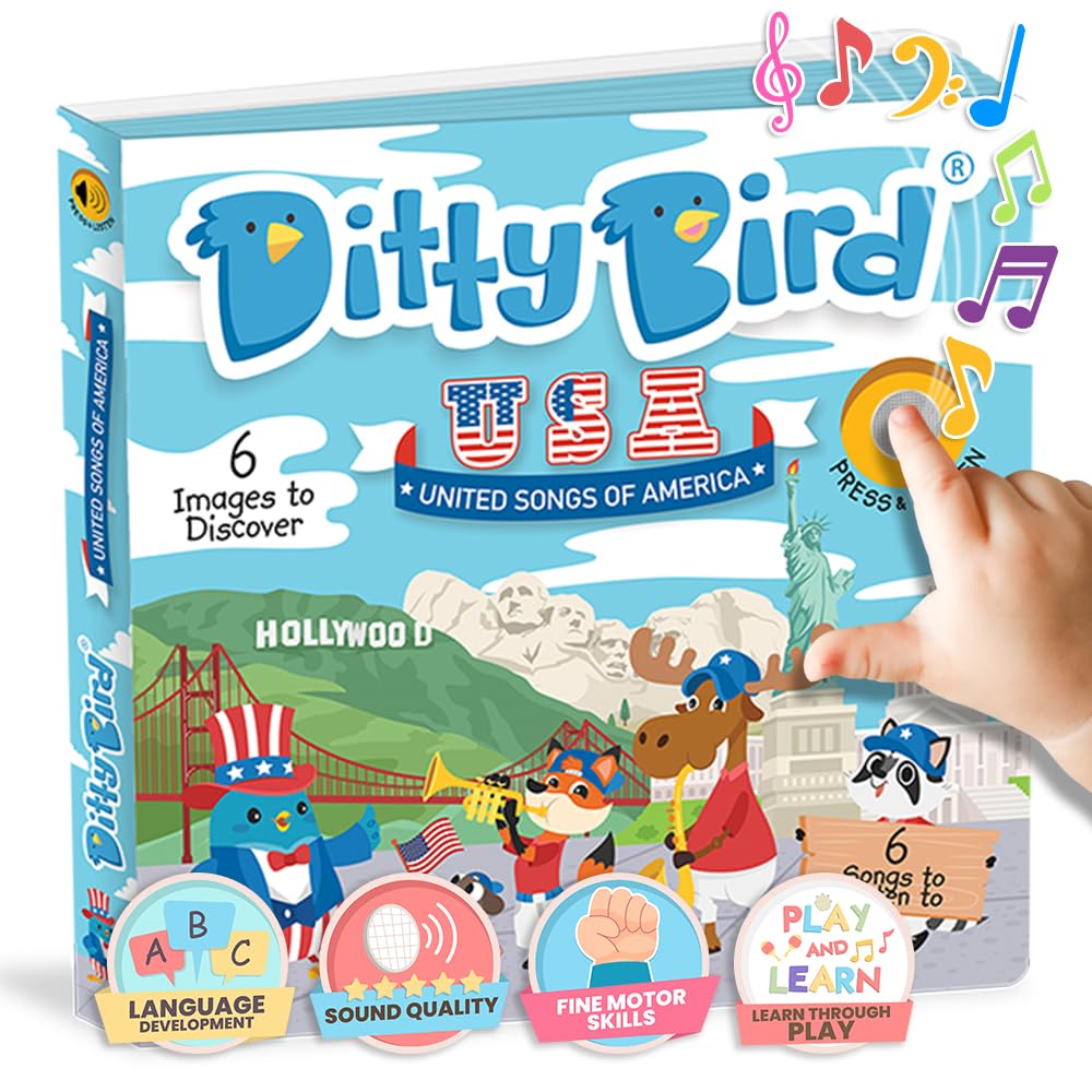 DITTY BIRD Musical Toddler Books | Fun, Sensory American Folk Songs ...