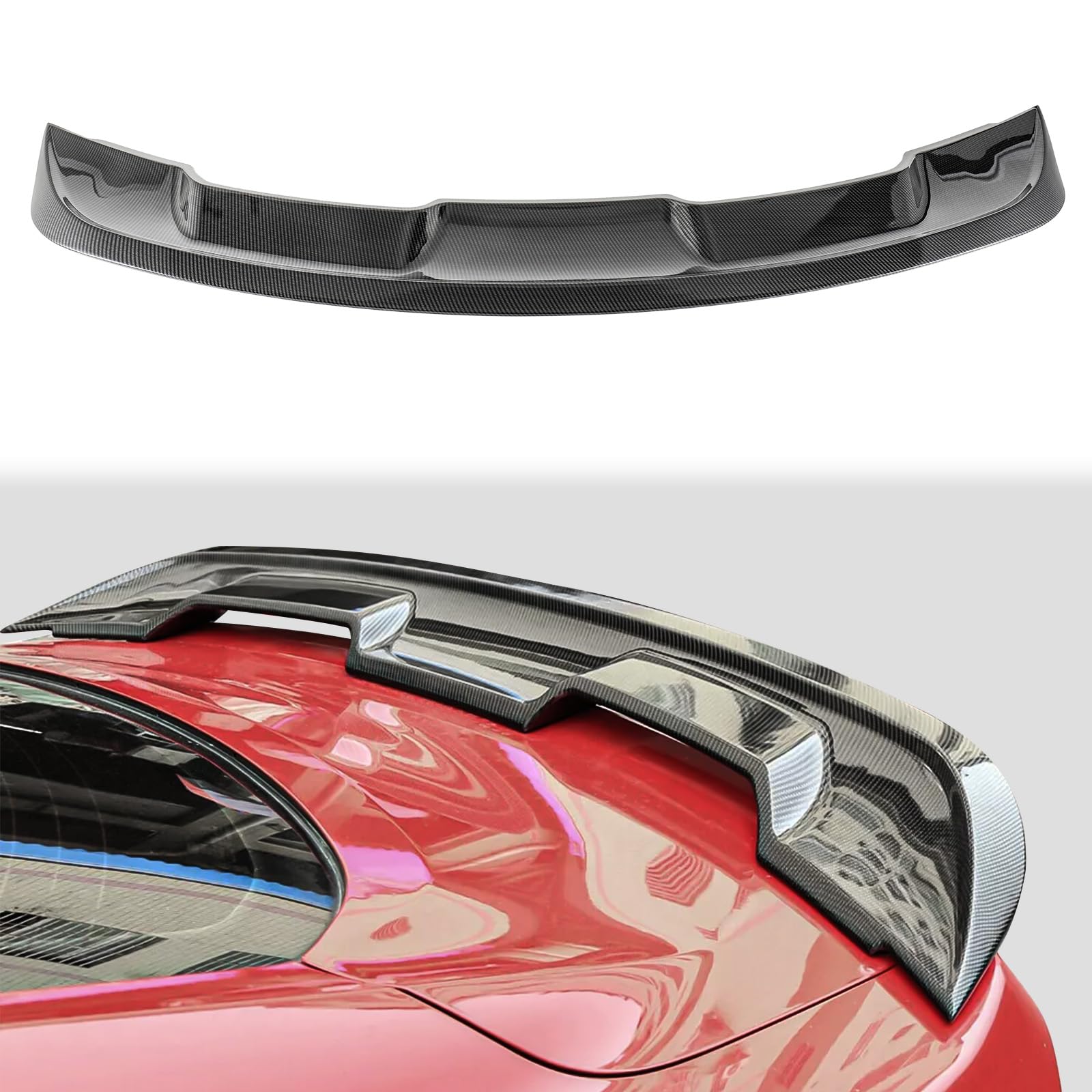 Fancemot Carbon Fiber Spoiler Wing Compatible with 6th Gen Ford Mustang ...