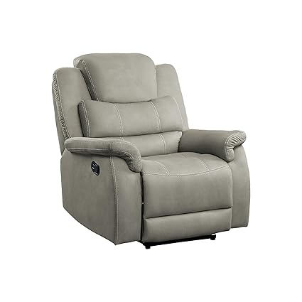 Amazon.com: Homelegance Shola 38" Glider Recliner (Manual), Gray ...