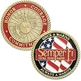 Amazon.com: US Marine Corps Challenge Coin of Semper Fidelis Gifts ...