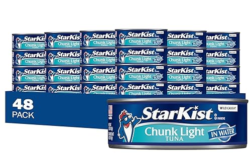 StarKist Chunk Light Tuna in Water, 5 oz (48 Pack) Canned Tuna Fish ...
