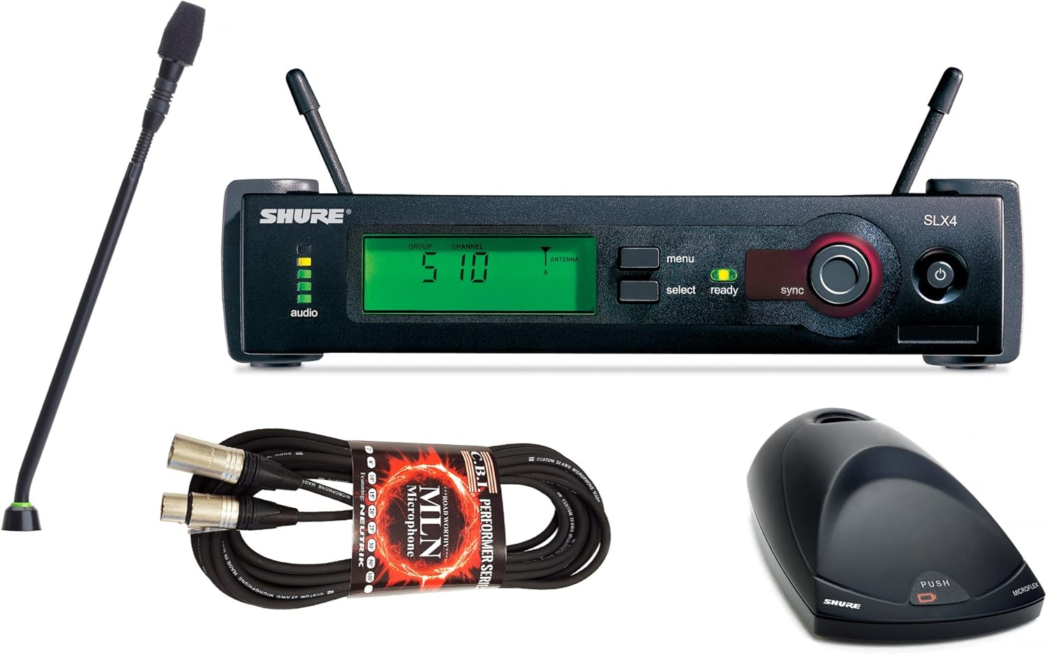 Amazon.com: Shure MX410/C 10 inch Cardioid Gooseneck Microphone Bundle ...