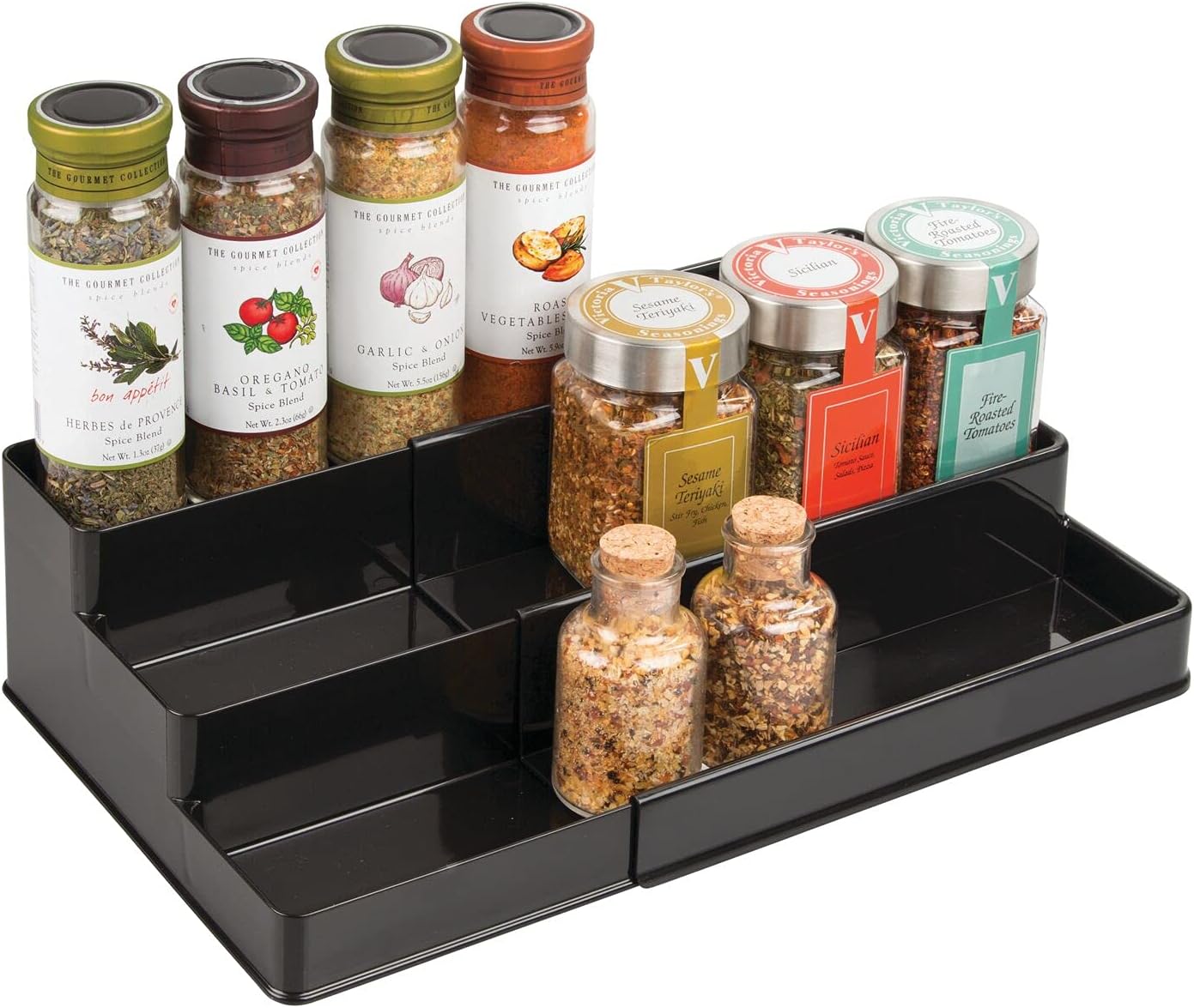 Amazon.com: mDesign Plastic Adjustable, Expandable Kitchen Cabinet ...