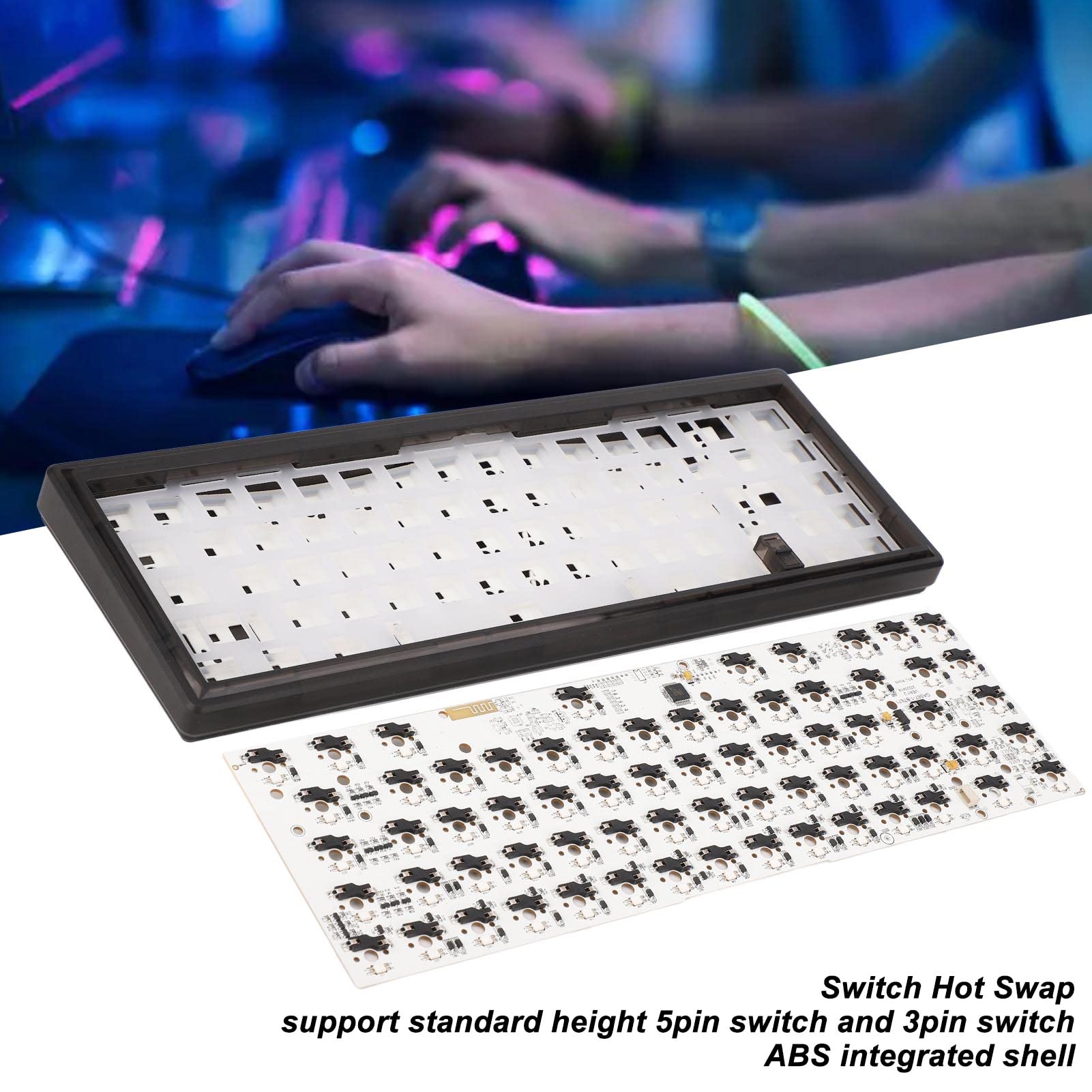 Mua Yoidesu DIY Mechanical Keyboard Kit, 67 Keys Hot Swappable 3pin ...
