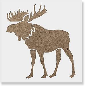 Amazon.com: Moose Stencil for Walls and Crafts - Reusable Stencils of a ...
