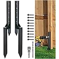 Amazon.com : Fence Post Repair Steel Stakes: Anchor Ground Spike 2 Pack ...