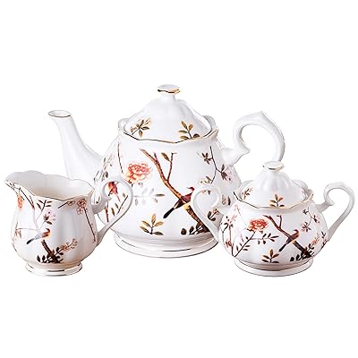 Buy Jusalpha Bird Tree Series teapot and creamer sugar bowl set,BT ...