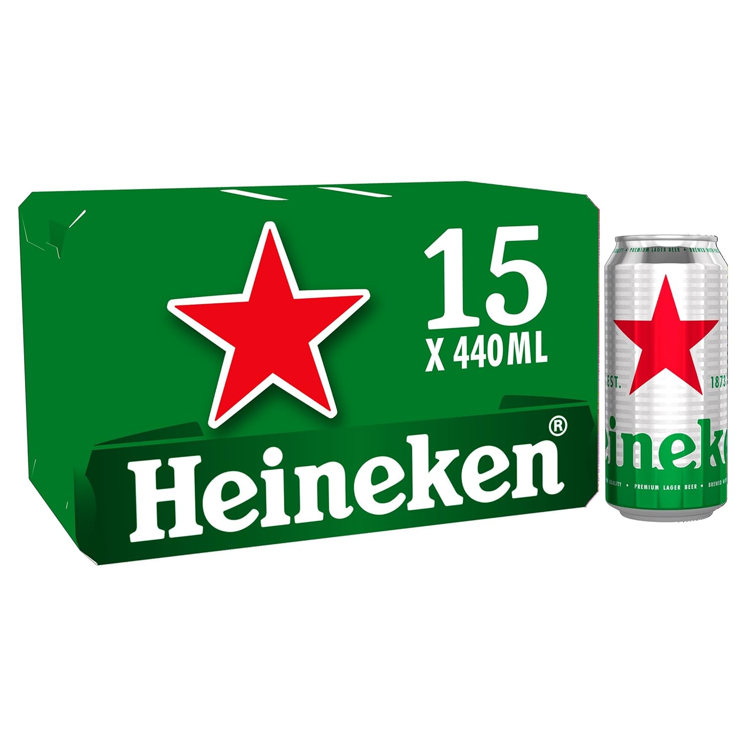 Heineken Lager Beer Cans, 15x 440ml: Amazon.co.uk: Grocery
