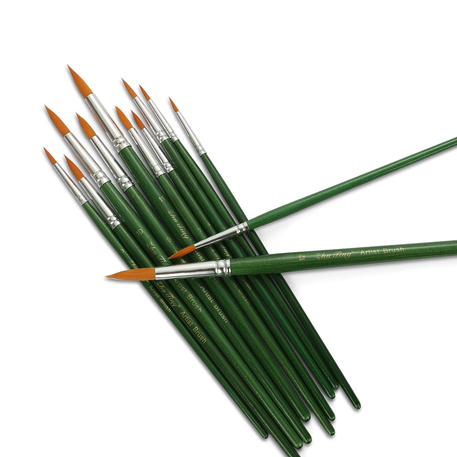 STARVAST Malpinsel, 12er Professional Runde spitzer Pinsel Set für ...