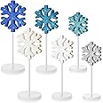 Amazon.com: 6 Pcs Winter Table Decor Wooden Snowflake Centerpiece ...