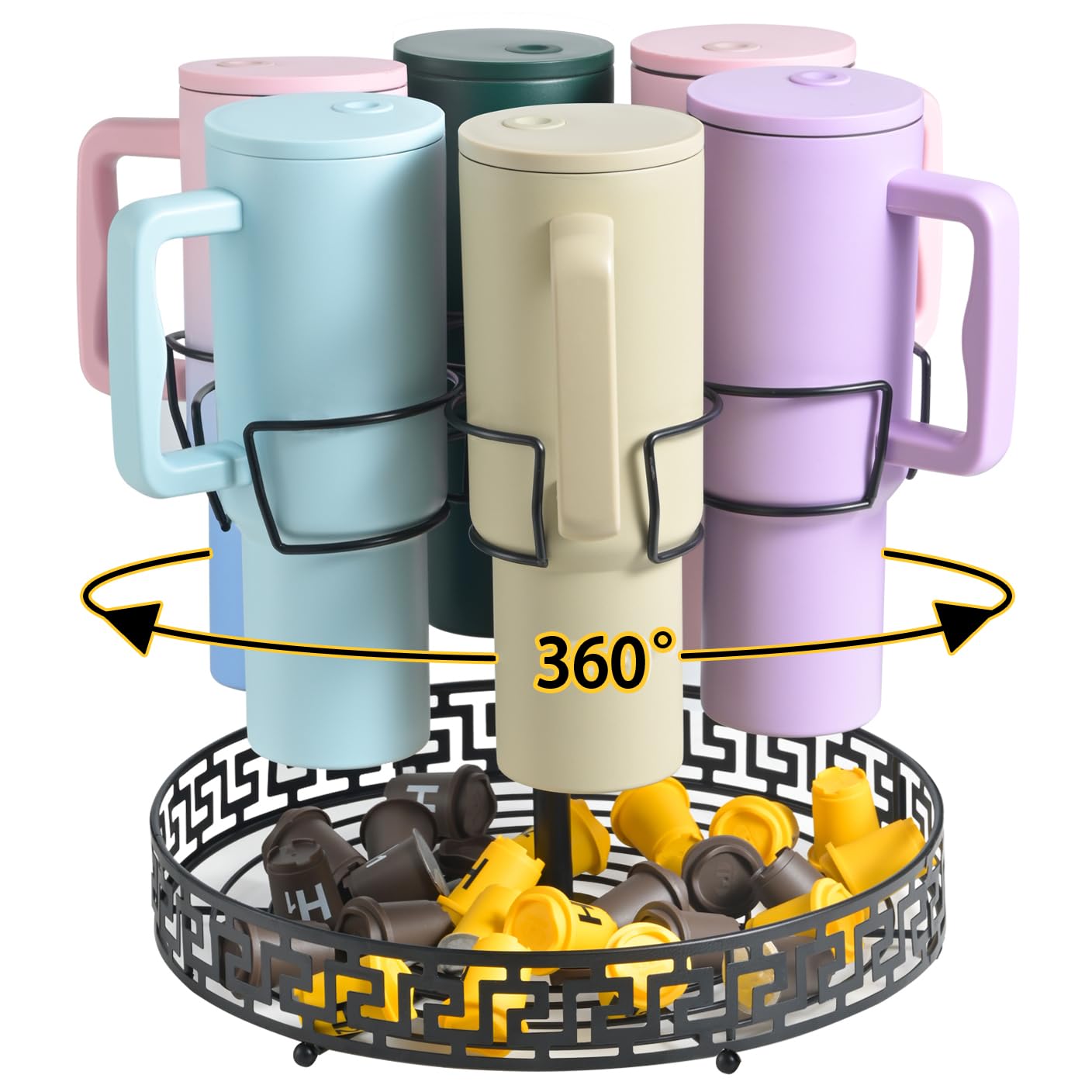 Stanley Cup Organizer - Rotatable Cup Holder, Divider for 40 oz Tumbler ...
