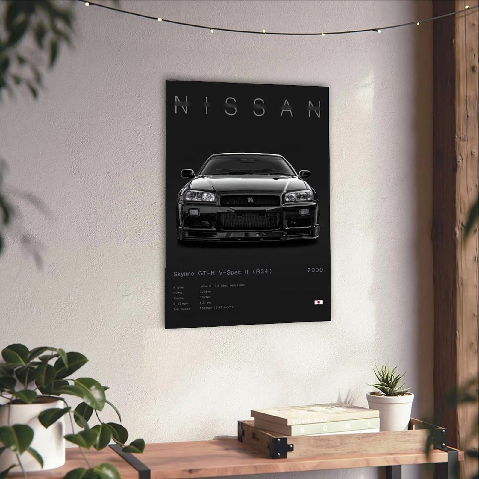 JDM Poster GTR Posters Skyline R32 R33 R34 Posters Japanese Racing Car Wall Art For Men Cave JDM ...