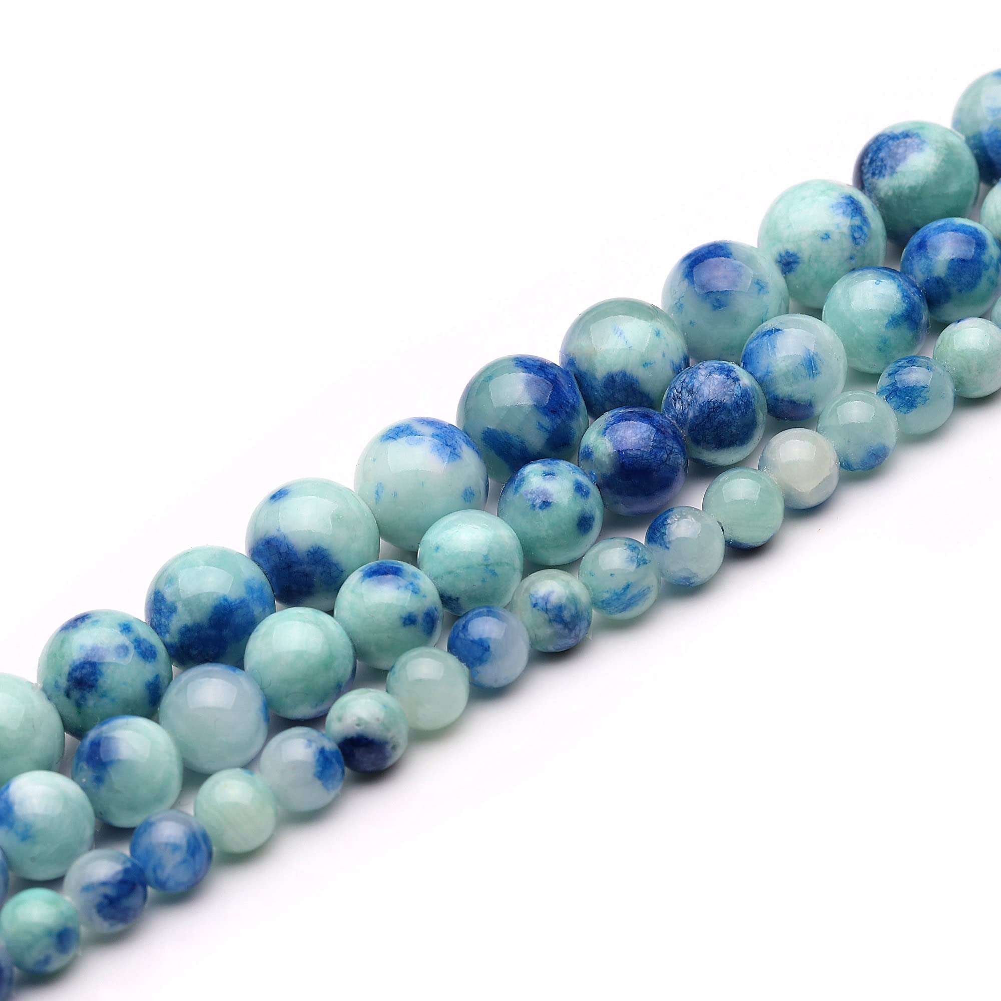 Mua Youngbling Natural Jade Beads for Jewelry Making,8mm Blue Point ...