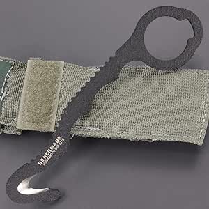 Amazon.com : Benchmade Model 8 Rescue Hook with Strap Cutter, Black Oxide Finish, and Foliage ...