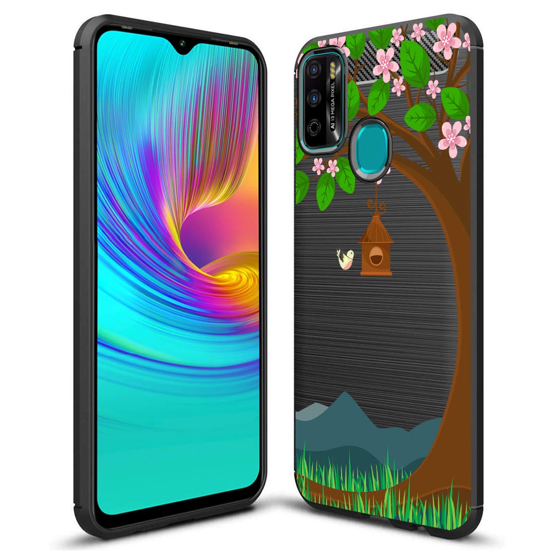 Fashionury Rubberised Designer Printed Back Cover for Infinix Smart 4 ...