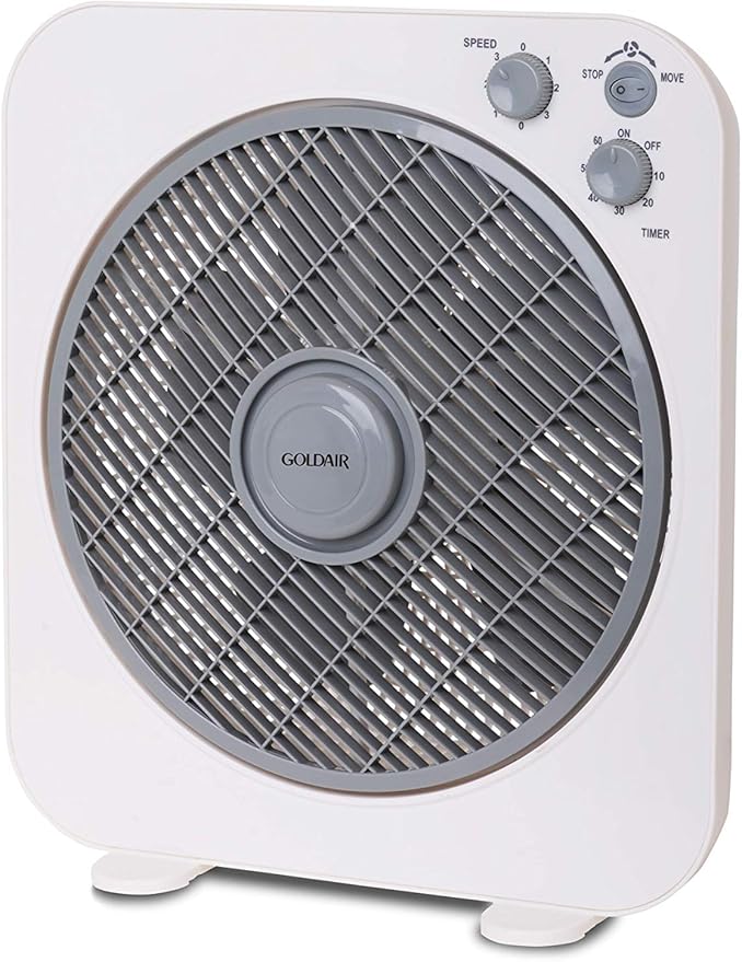 Goldair Box Fan 30cm, White: Amazon.com.au: Home