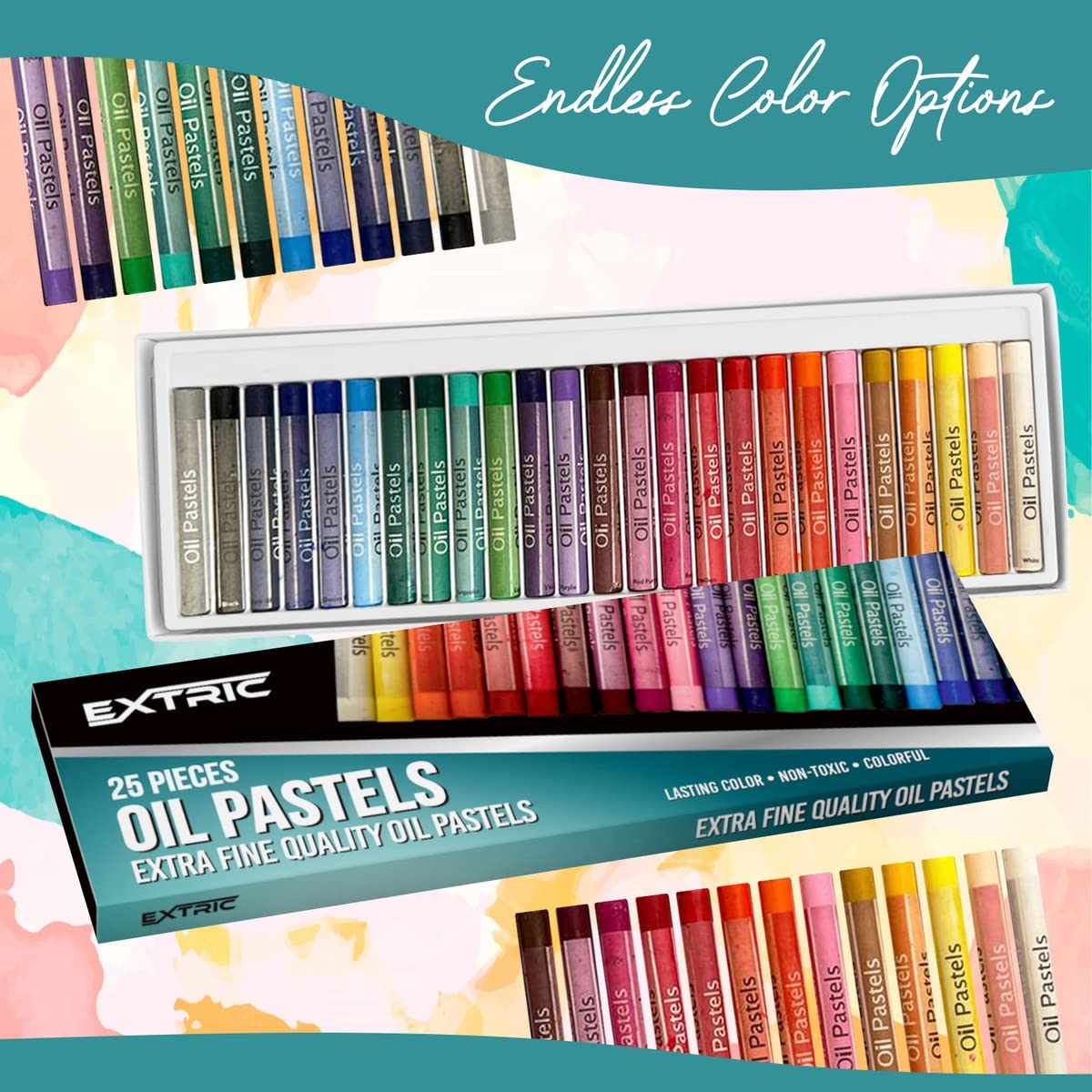 Mua EXTRIC Oil Pastels 25 Colors Count Soft Pastels, Oil Pastels for ...