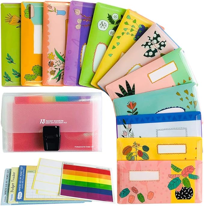 Amazon.com : Trisiki 12 Plastic Cash Envelopes for Budget System ...