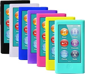 Amazon.com: ColorYourLife 7pcs Soft Silicone Gel Skins Cases Covers for New iPod Nano 8th 7th ...