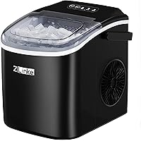Zlinke Portable ice maker countertop with handle,9 Cubes Ready in 6 ...