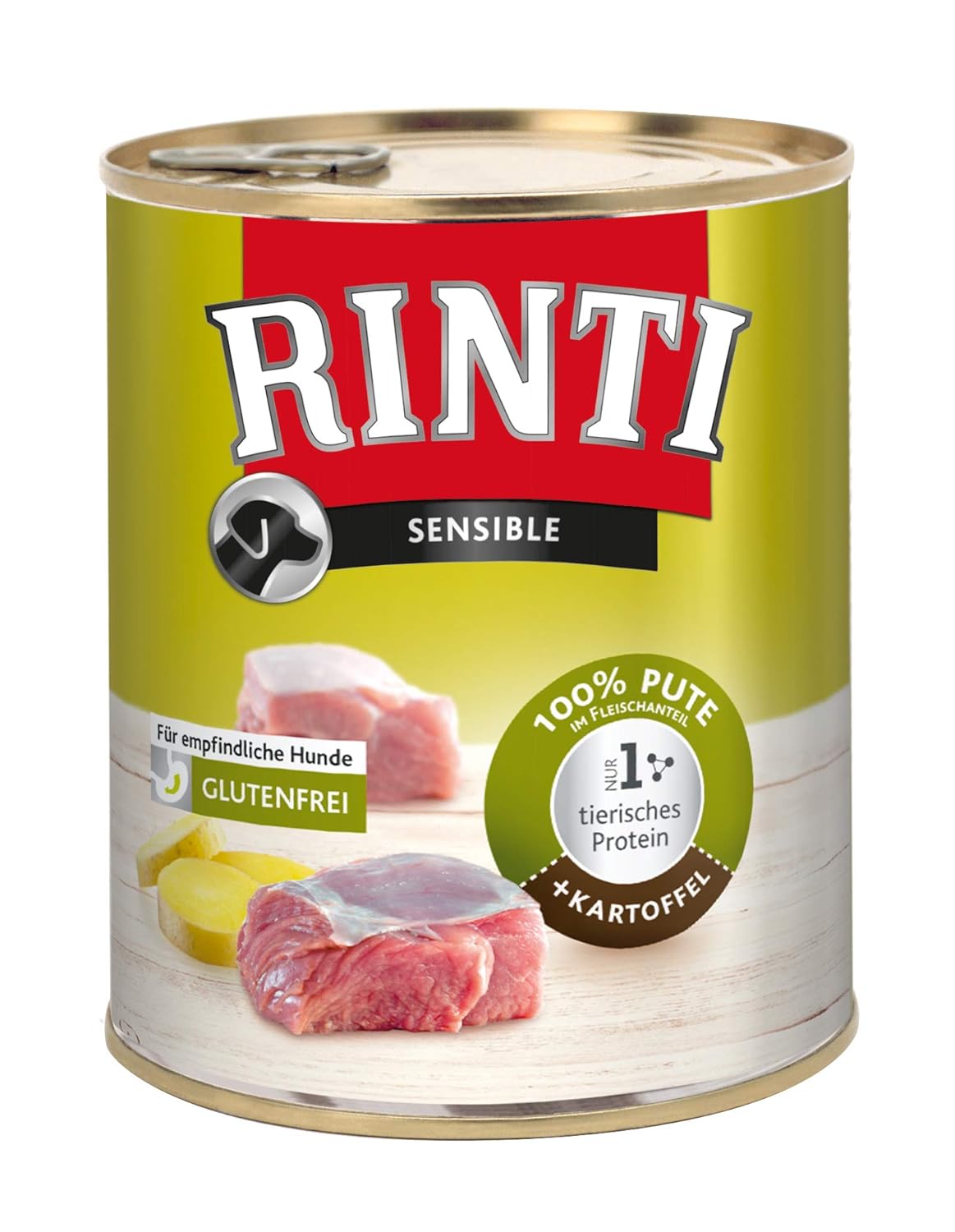 Rinti Dog Food Sensitive Chicken & Potatoes 800 g [Pack of 12 x 800g ...