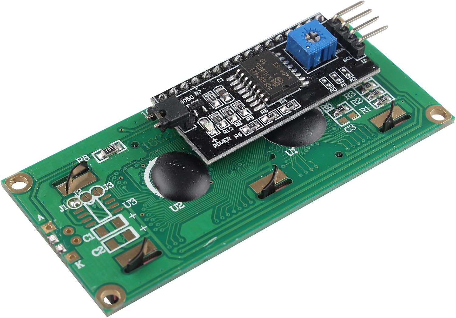 HALJIA 5V IIC/I2C LCD Module 1602 16×2 Serial HD44780 Character LCD Board Display with White on ...