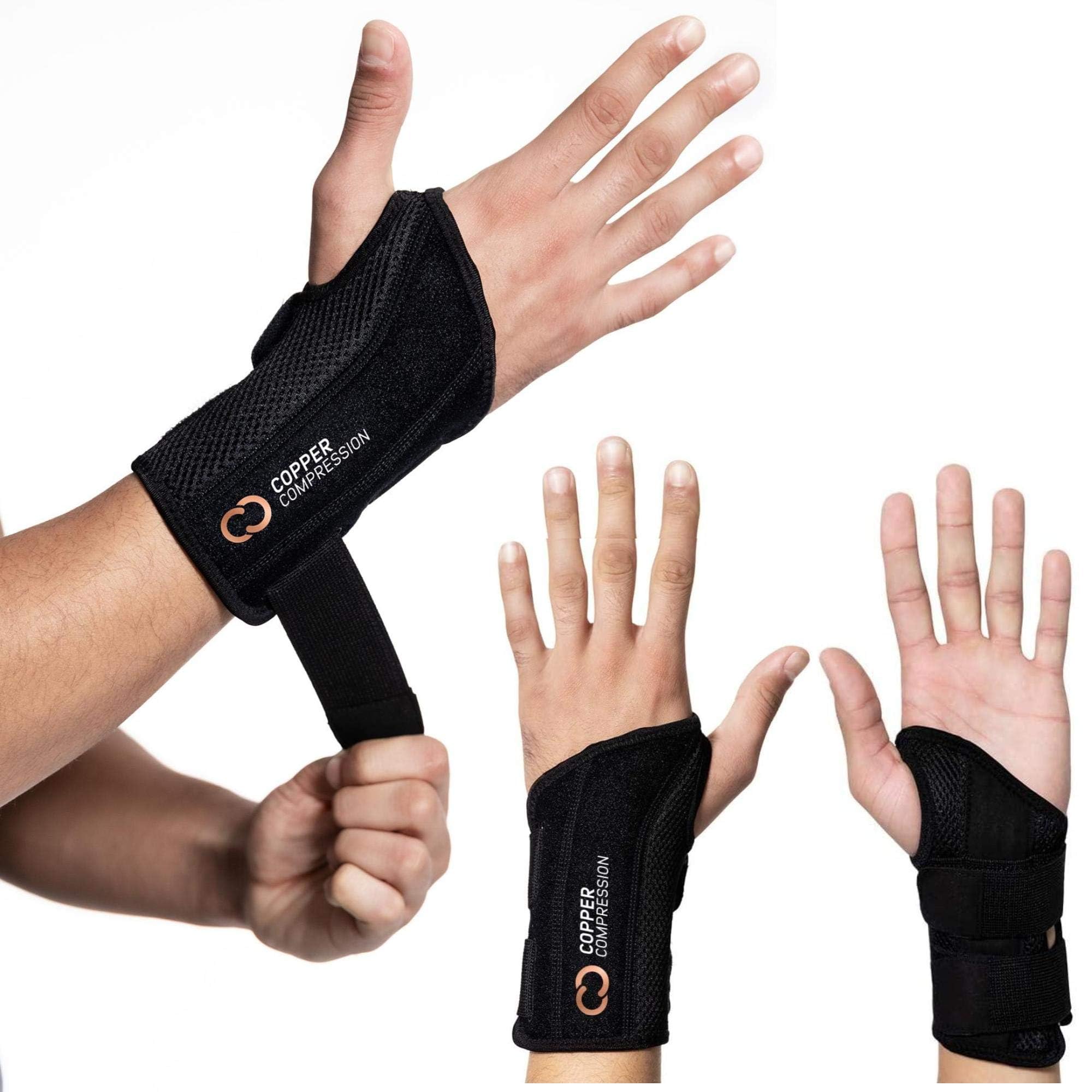 Mua Copper Compression Wrist Brace - Copper Infused Adjustable ...