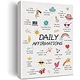 Amazon.com: Positive Wall Art Daily Affirmations Canvas Print Framed ...