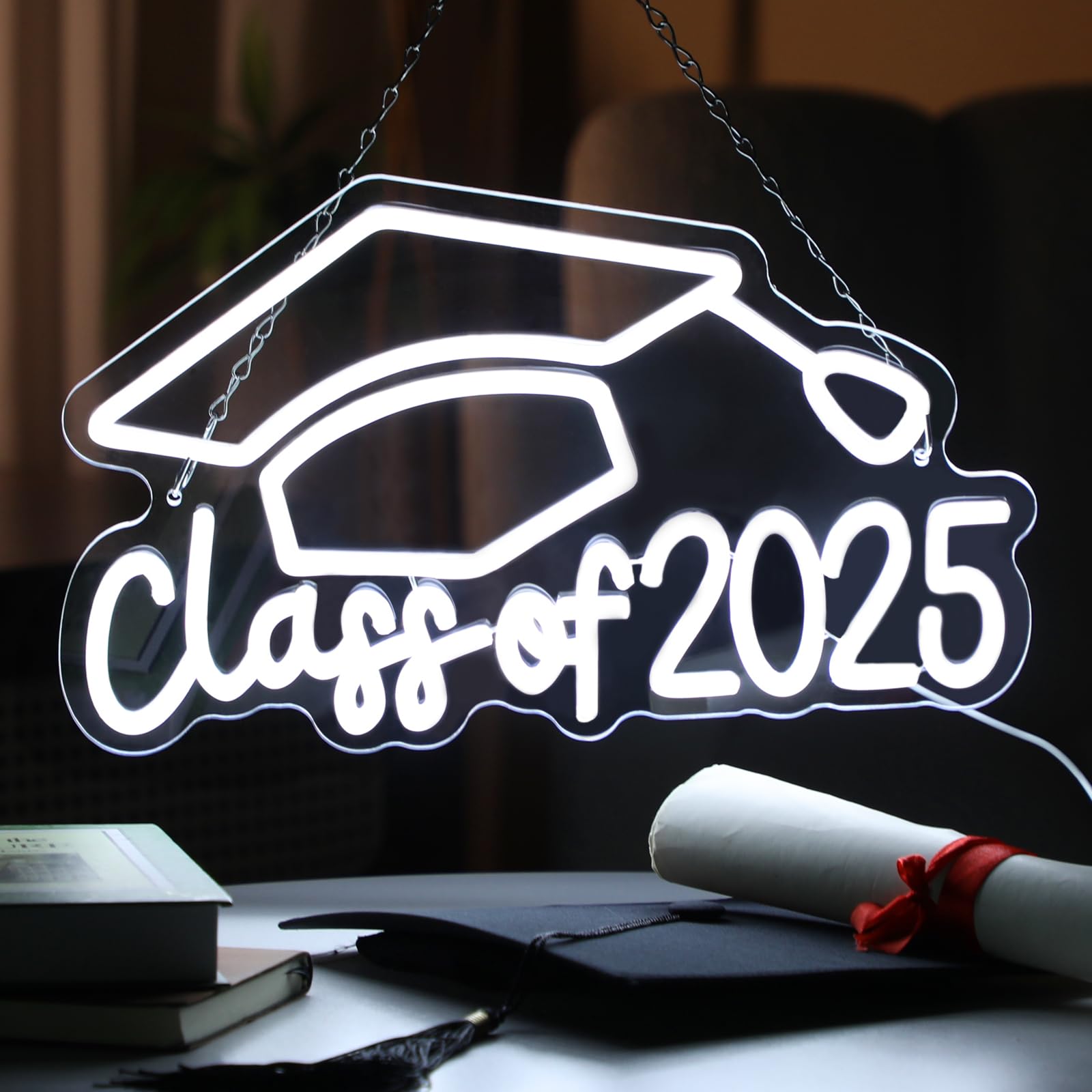 Class of 2025 Neon Sign, Grad Led Neon Sign, Graduation Wall Decor with ...